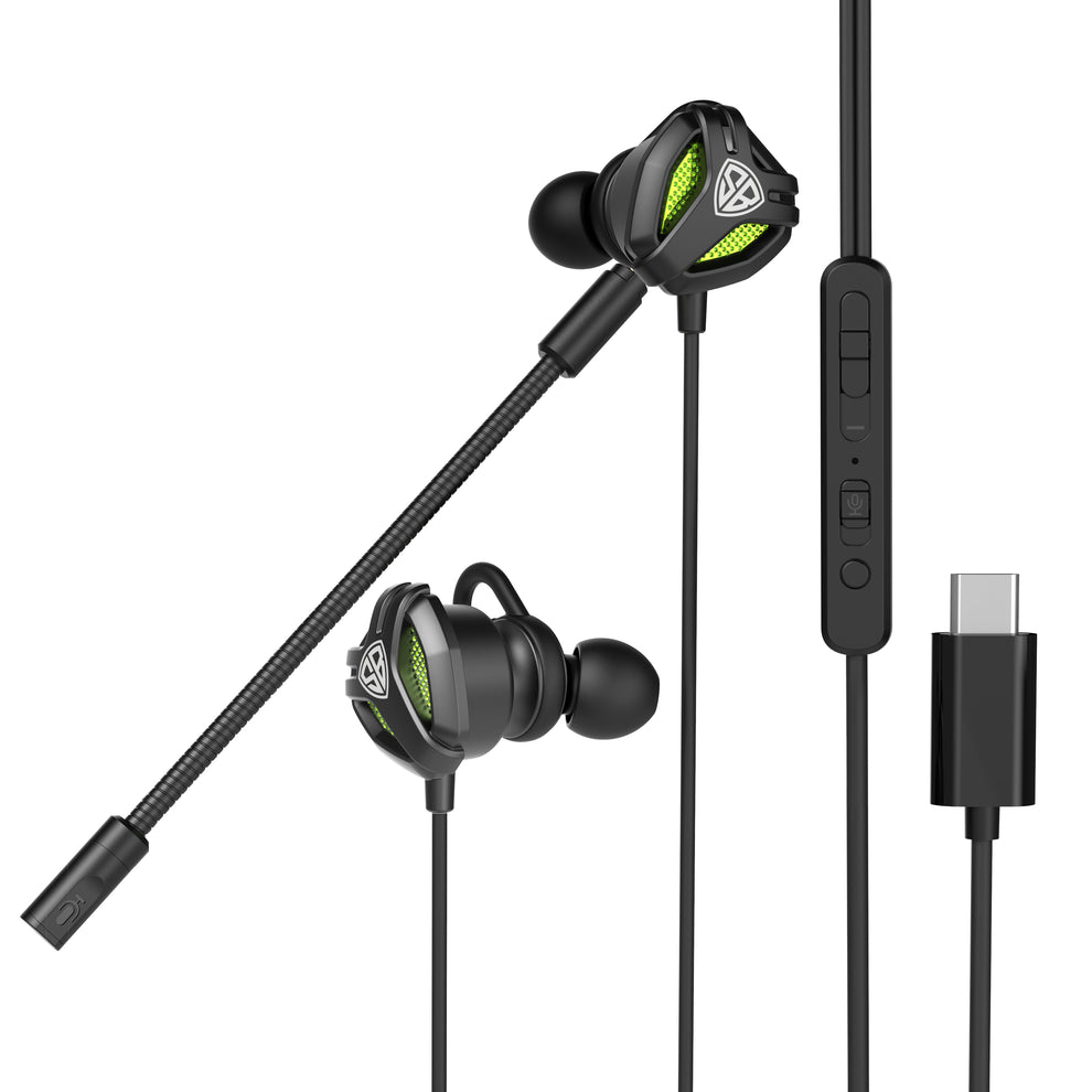 SpinBot BattleBudz C10 Type-C Wired Gaming Earphone with Detachable Bo