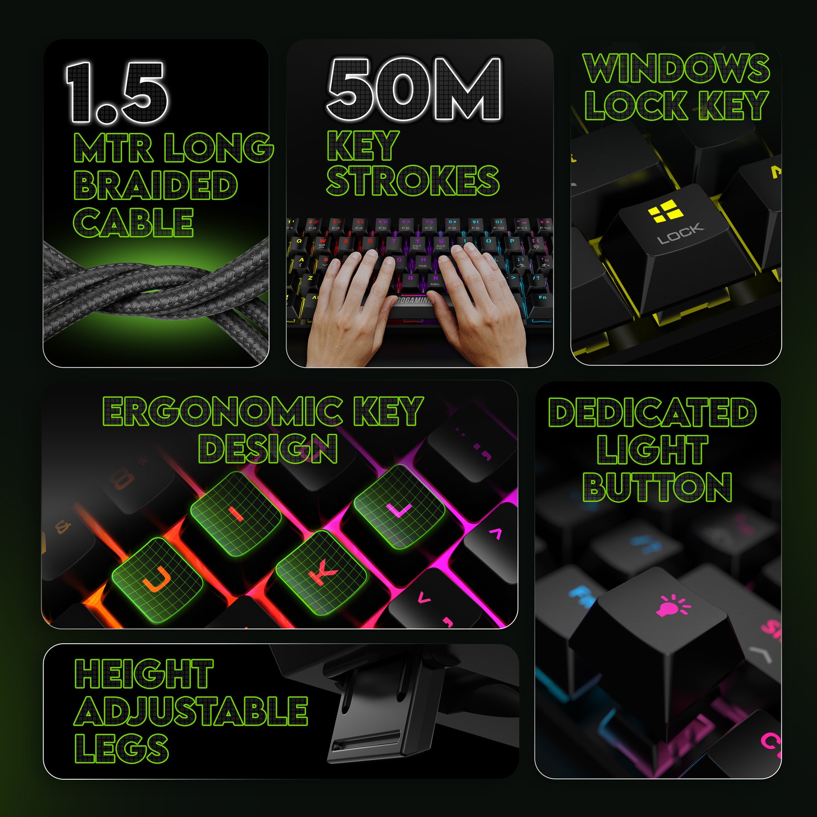 SpinBot Rage MK61 Mechanical Keyboard - Ultra-Compact 60% Layout | Tac