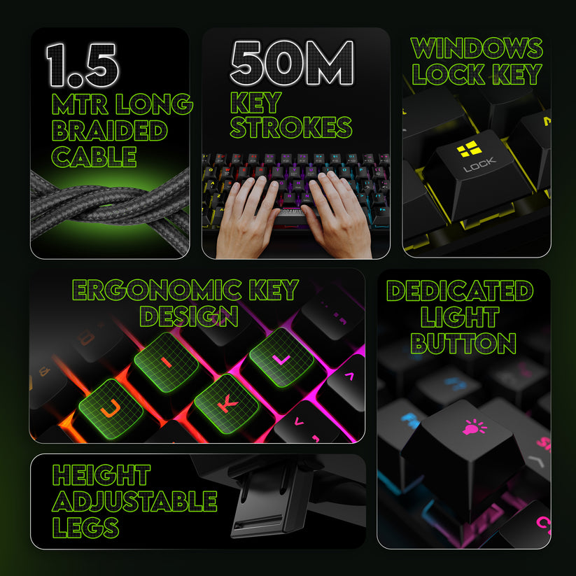 SpinBot Rage MK61 Mechanical Keyboard - Ultra-Compact 60% Layout | Tac