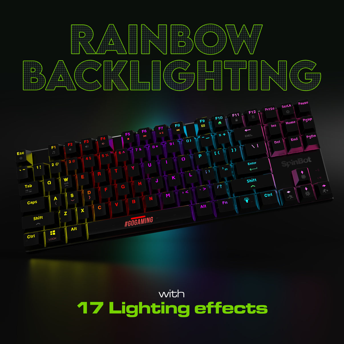 SpinBot Rage MK87 Mechanical Gaming Keyboard - Linear Red Switch | Com